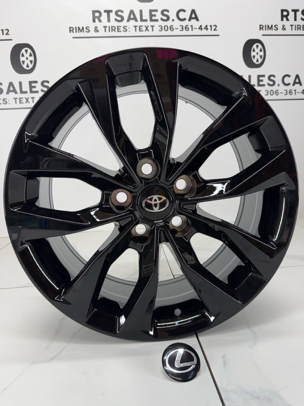 17x7 Black RT Rims 5x114.3 Toyota / Lexus | R&T Sales